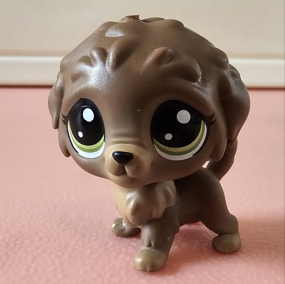 Hasbro | Toys | Lps Littlest Pet Shop Authentic Brown Dog Green Eyes ...